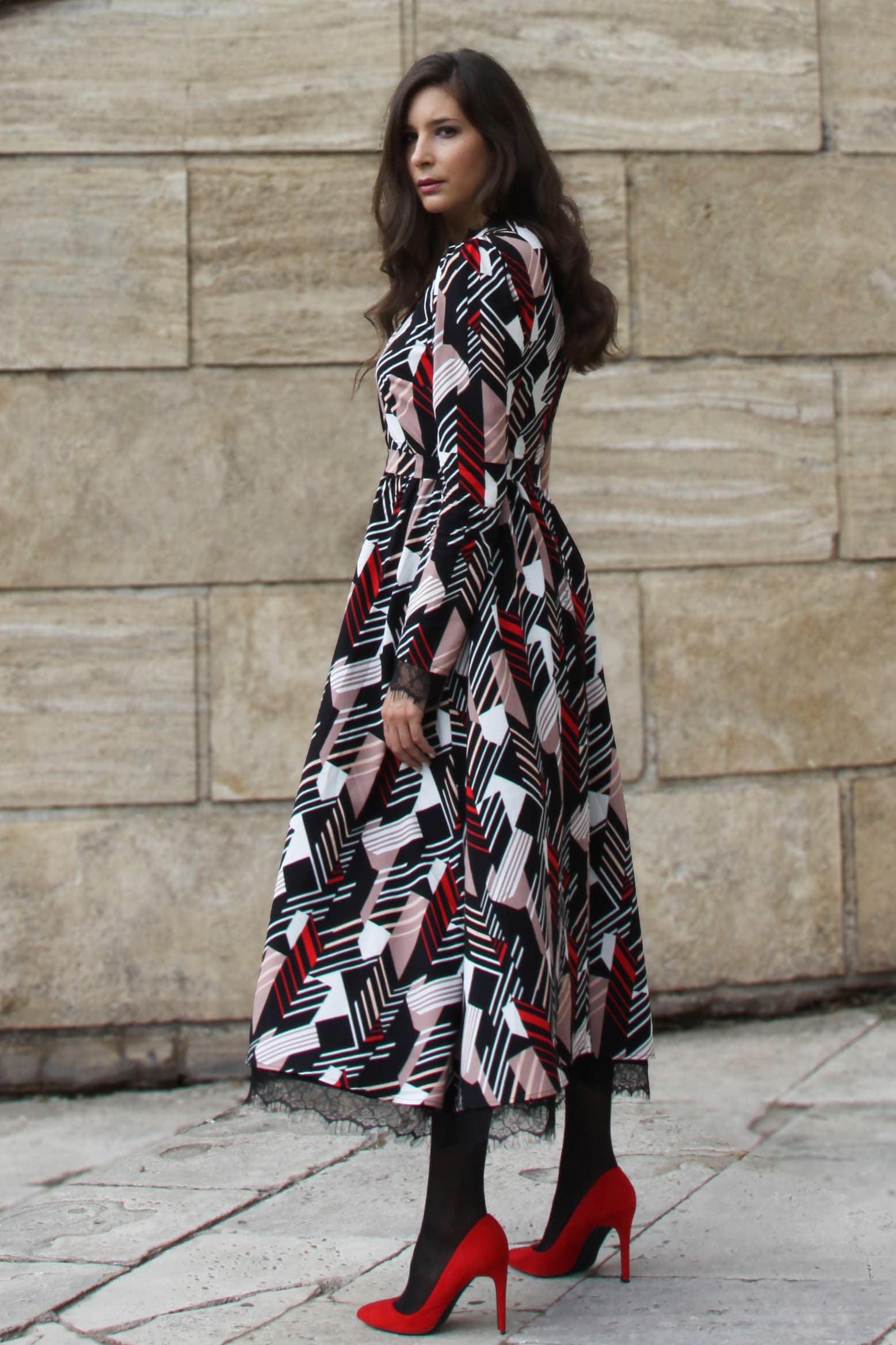 Dominique Viscose Dress – Katerina Bati